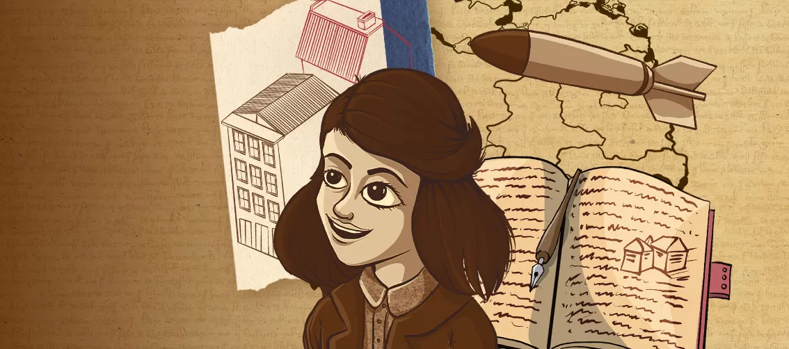 Biografía de Ana Frank ilustrada para niños y niñas